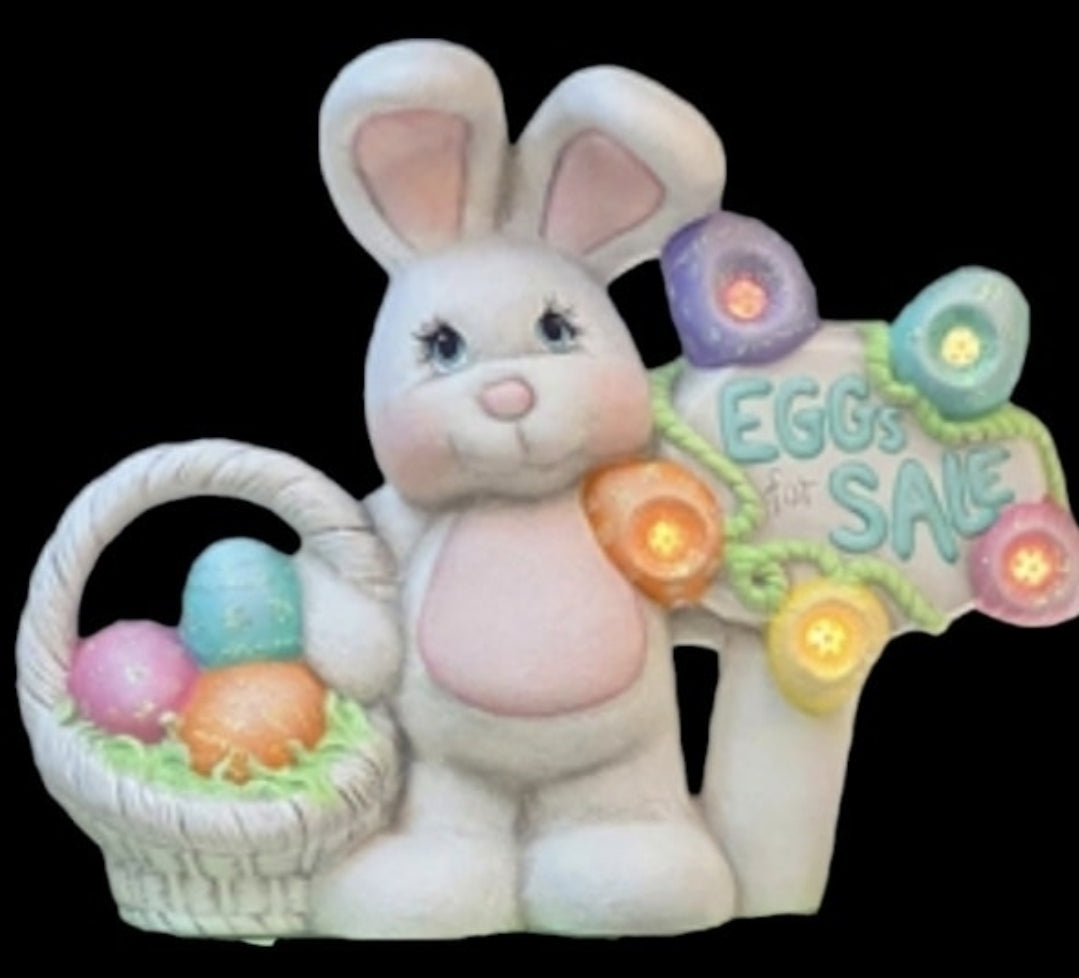 Easter Bunny w/ Eggs For Sale Ready to Paint, Unpainted Ceramic Bisque ...