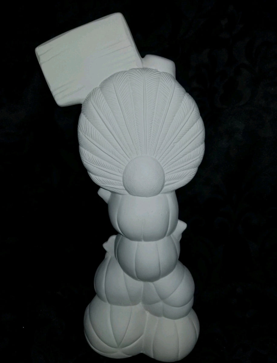Thanksgiving Turkey On Pumpkin Stack Ready to Paint Unpainted Ceramic ...
